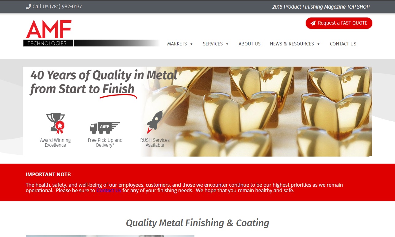 AMF Technologies | Aluminum Anodizing Companies